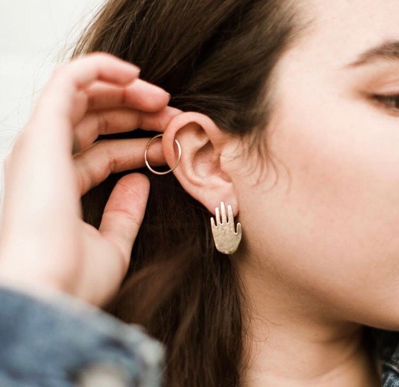 Hand Earrings - Etsy Canada