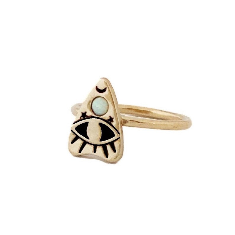Planchette Ring With Opal - Etsy
