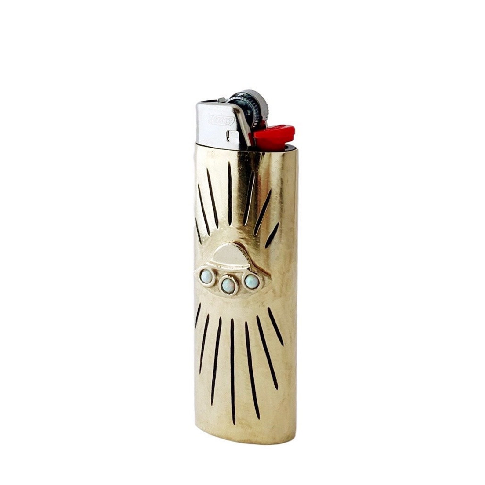 UFO Lighter Case With Opal - Etsy