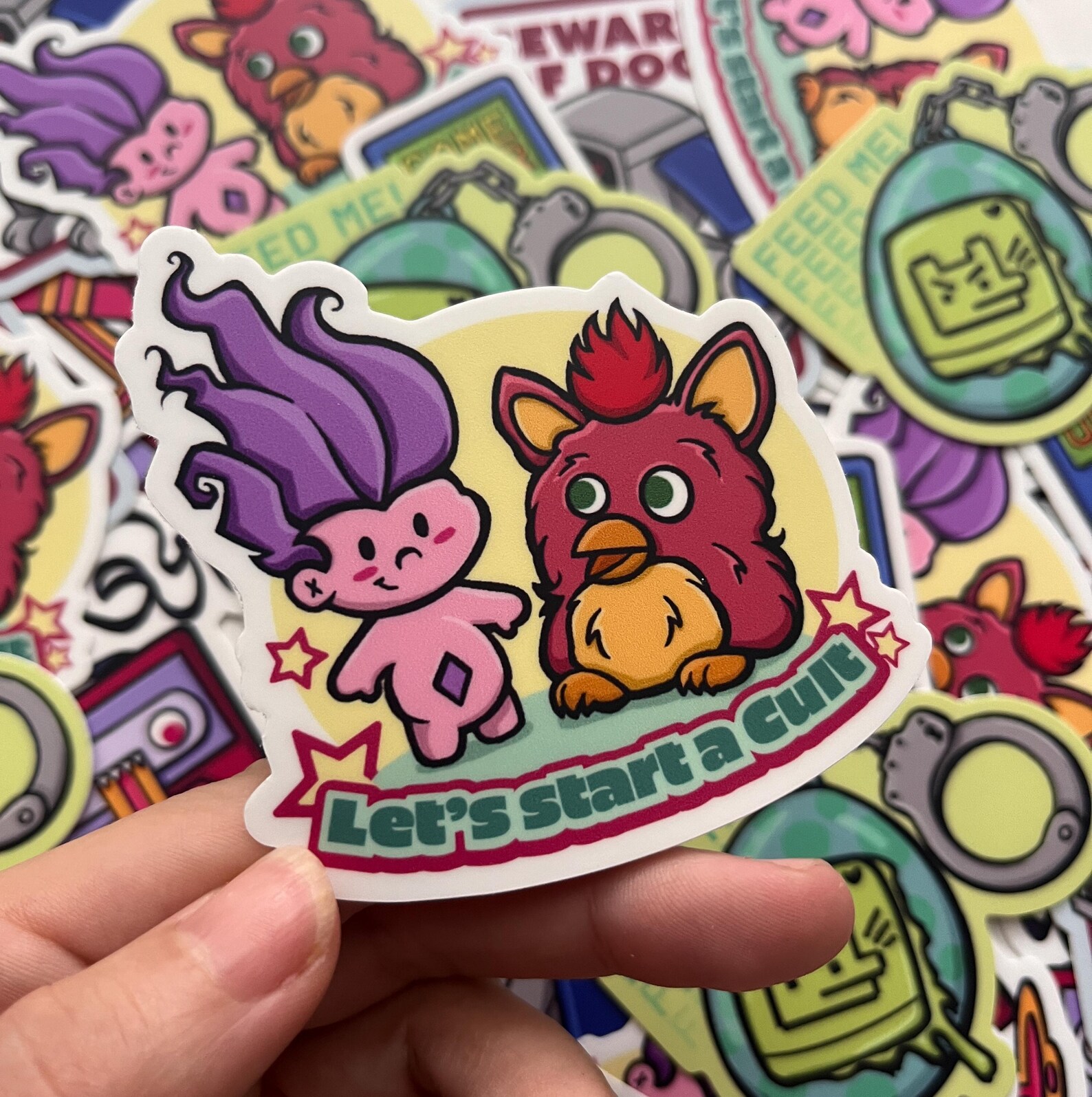 90's Nostalgic 5-piece Sticker Pack, Retro Fun, Vinyl Waterproof ...