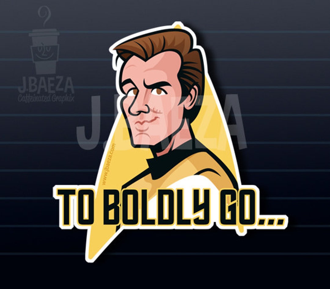 Captain James T. Kirk Badge Decal Sticker Star Trek - Etsy