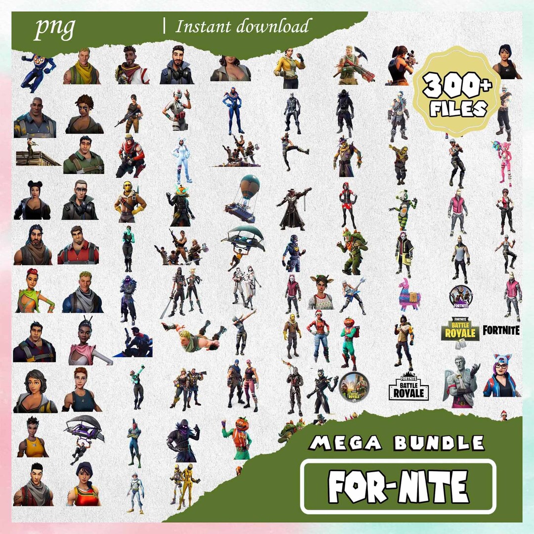 Mega Fort Gaming SVG Bundle, F-nite Logo Svg, F-nite Clipart Svg, Kid ...