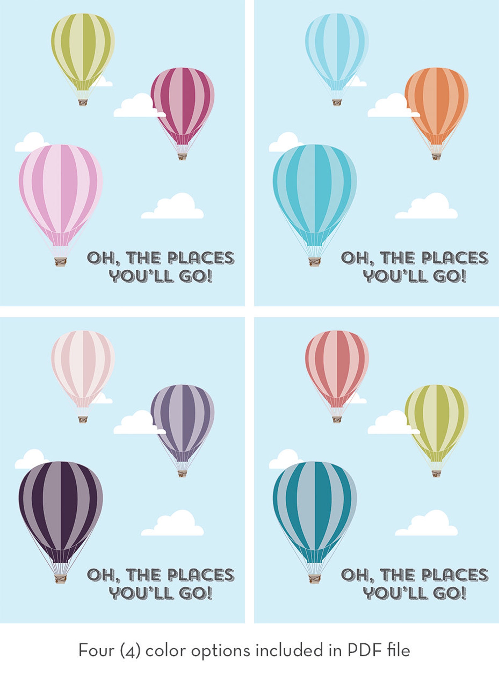 INSTANT DOWNLOAD Printable Places You'll Go Print DIY - Etsy