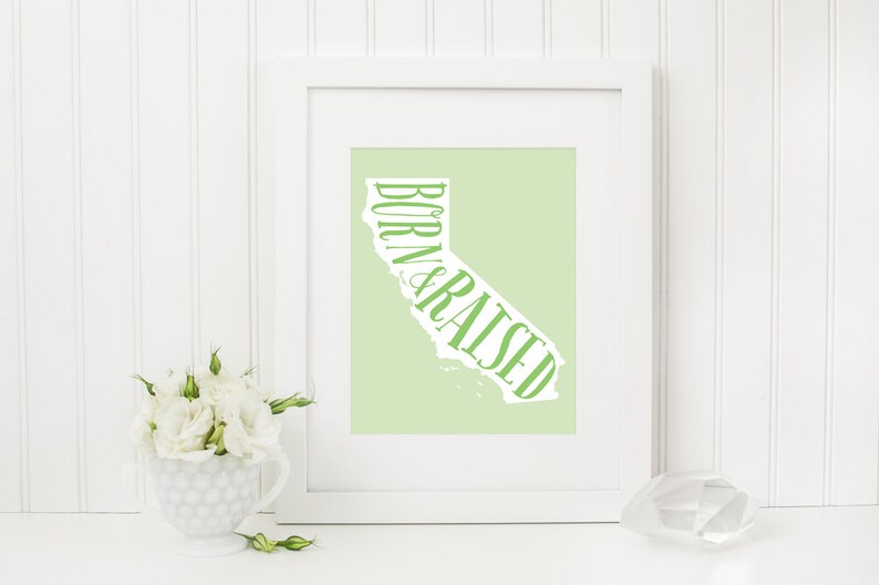 INSTANT DOWNLOAD Printable California Born & Raised Print - Etsy