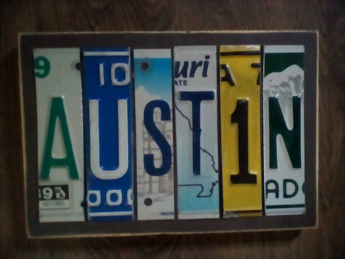 Custom License Plate Names 5-6 Letters - Etsy