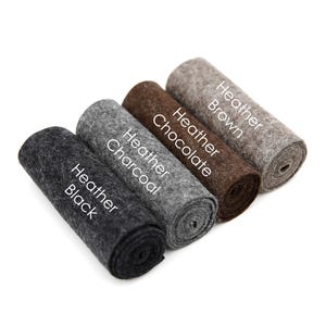 100% Wool Felt Roll in Color HEATHER CHARCOAL - 5" X 36" Wool Felt Roll ...