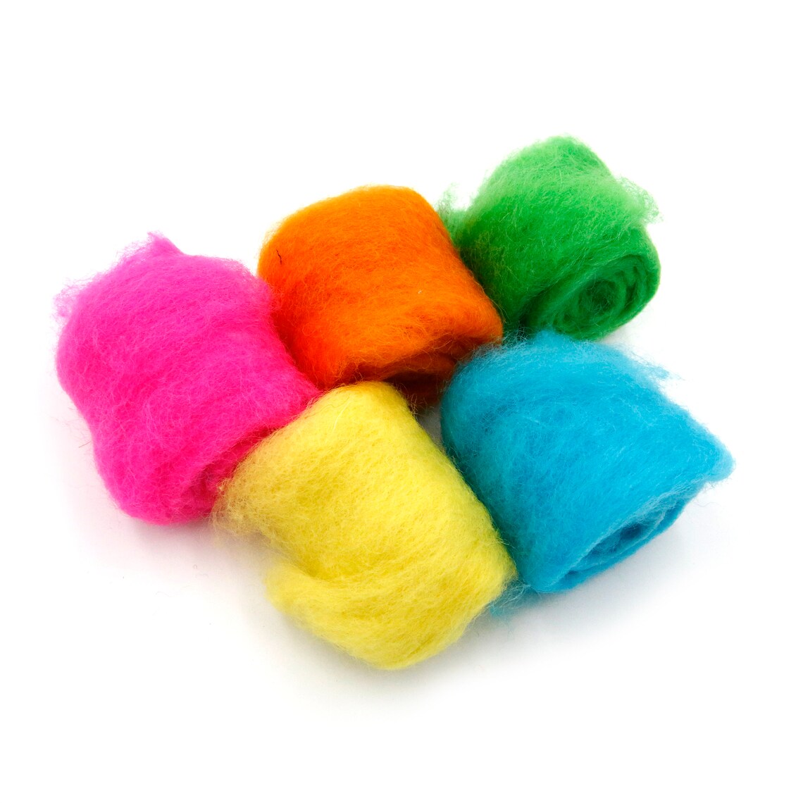 Needle Felt Wool Roving Variety Pack | Wool Carded Batts Wet Felt Wool ...