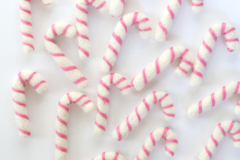 Felt Candy Canes Set of 5 - Etsy