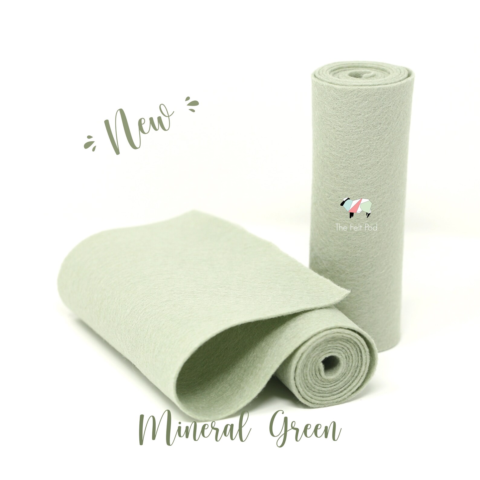 Wool Felt Roll 100% Wool Felt in Color MINERAL GREEN - Etsy