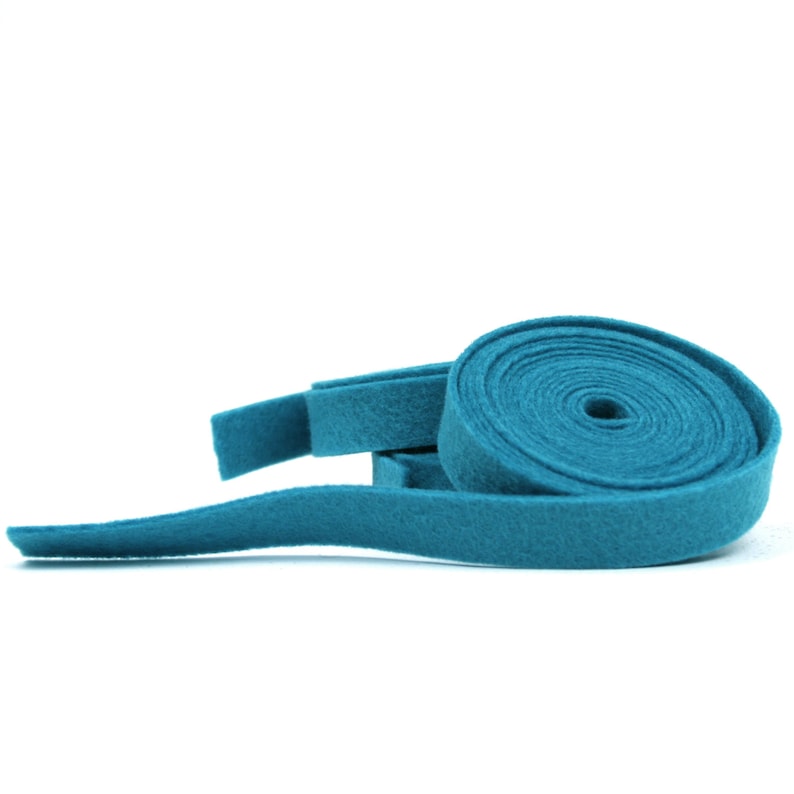 Wool Felt - 100 Percent Wool Felt Ribbon in Color OCEAN - 1/2" X 2 ...