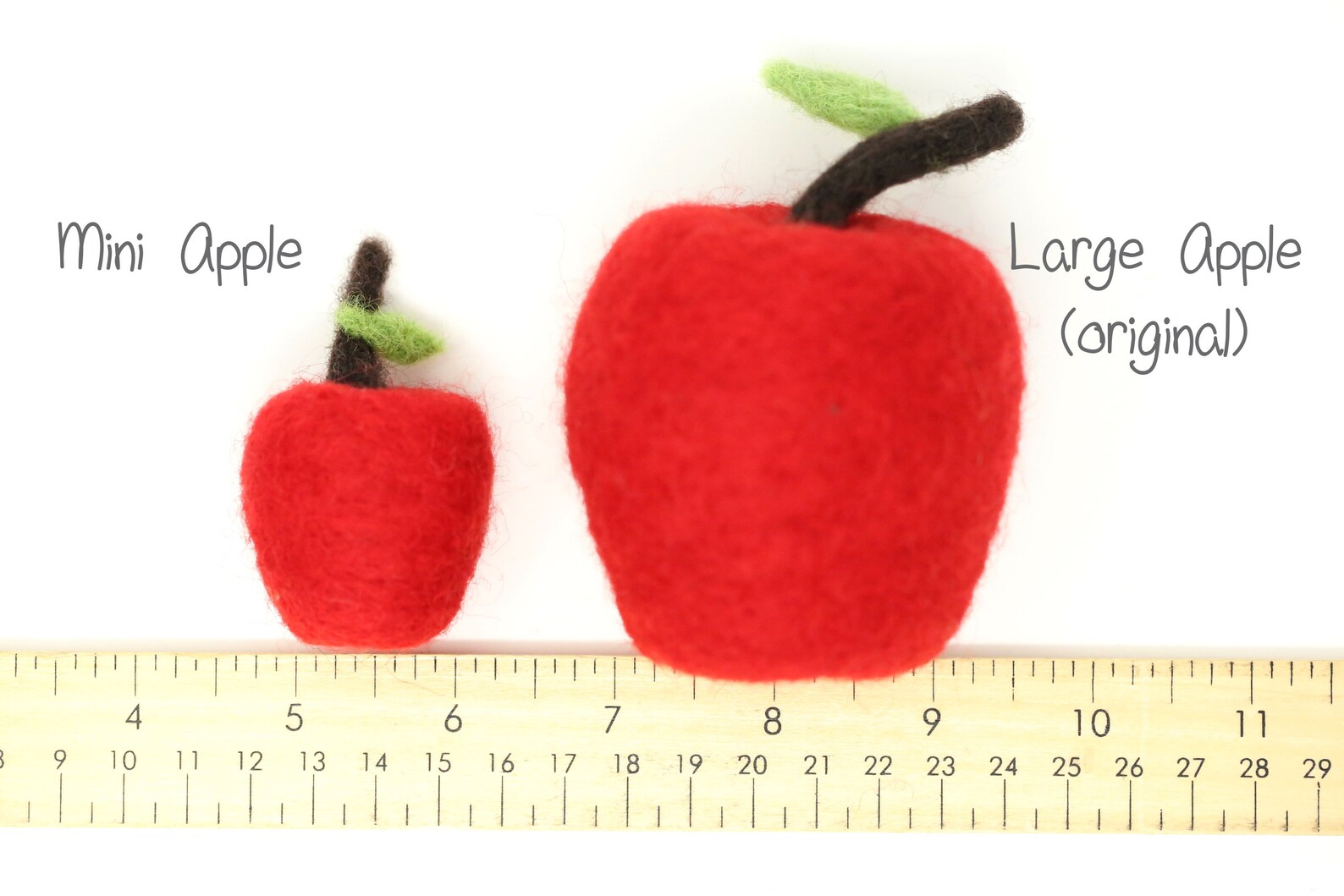 Felt Apples Whole Apples Whole Felt Apples Felt Shapes 2 Sizes ...