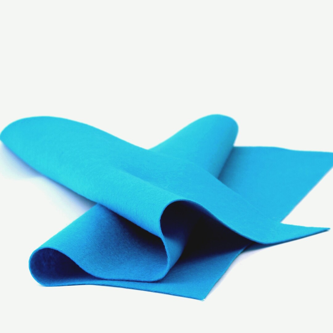 100% Wool Felt Sheet in Color TURQUOISE - 18" X 18" Wool Felt Sheet ...
