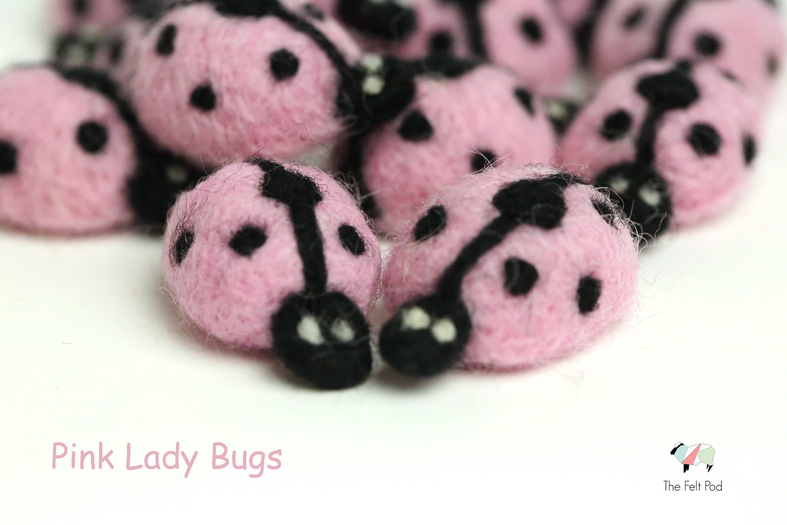 Felt Lady Bugs Red Felt Lady Bugs Pink Felt Lady Bugs - Etsy