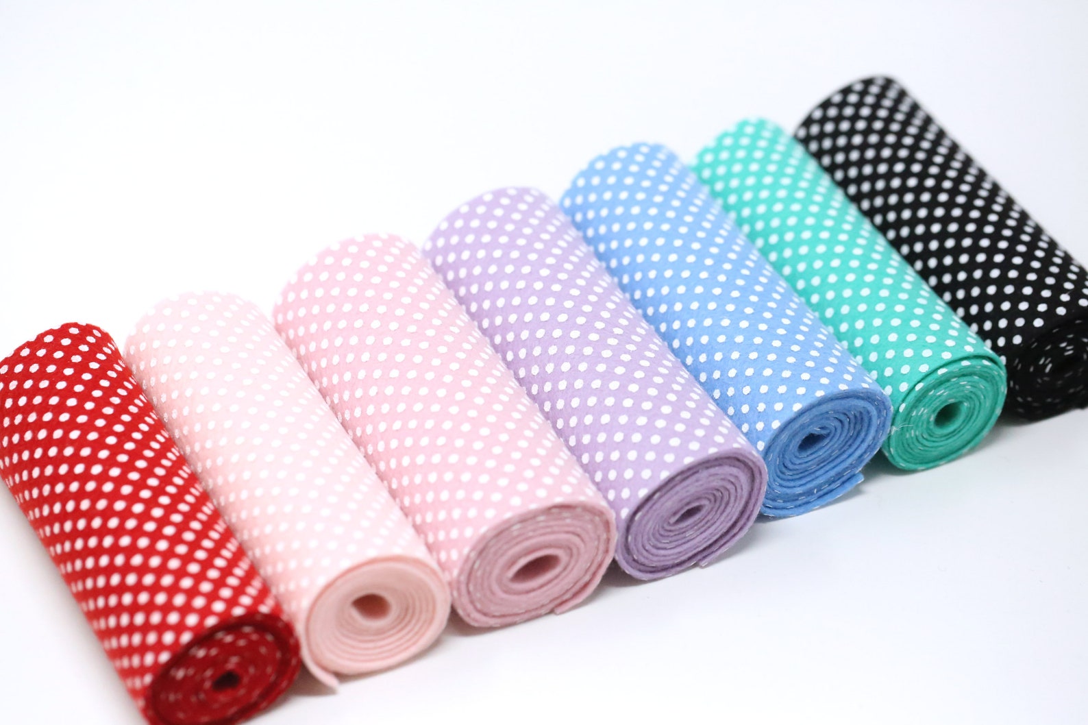 NEW Polka Dot Felt White Polka Dot Wool Felt Printed Wool | Etsy