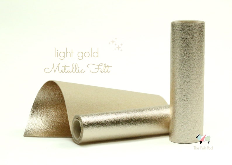 Metallic Felt BRUSHED LIGHT GOLD Metallic Felt Wool Felt - Etsy Australia