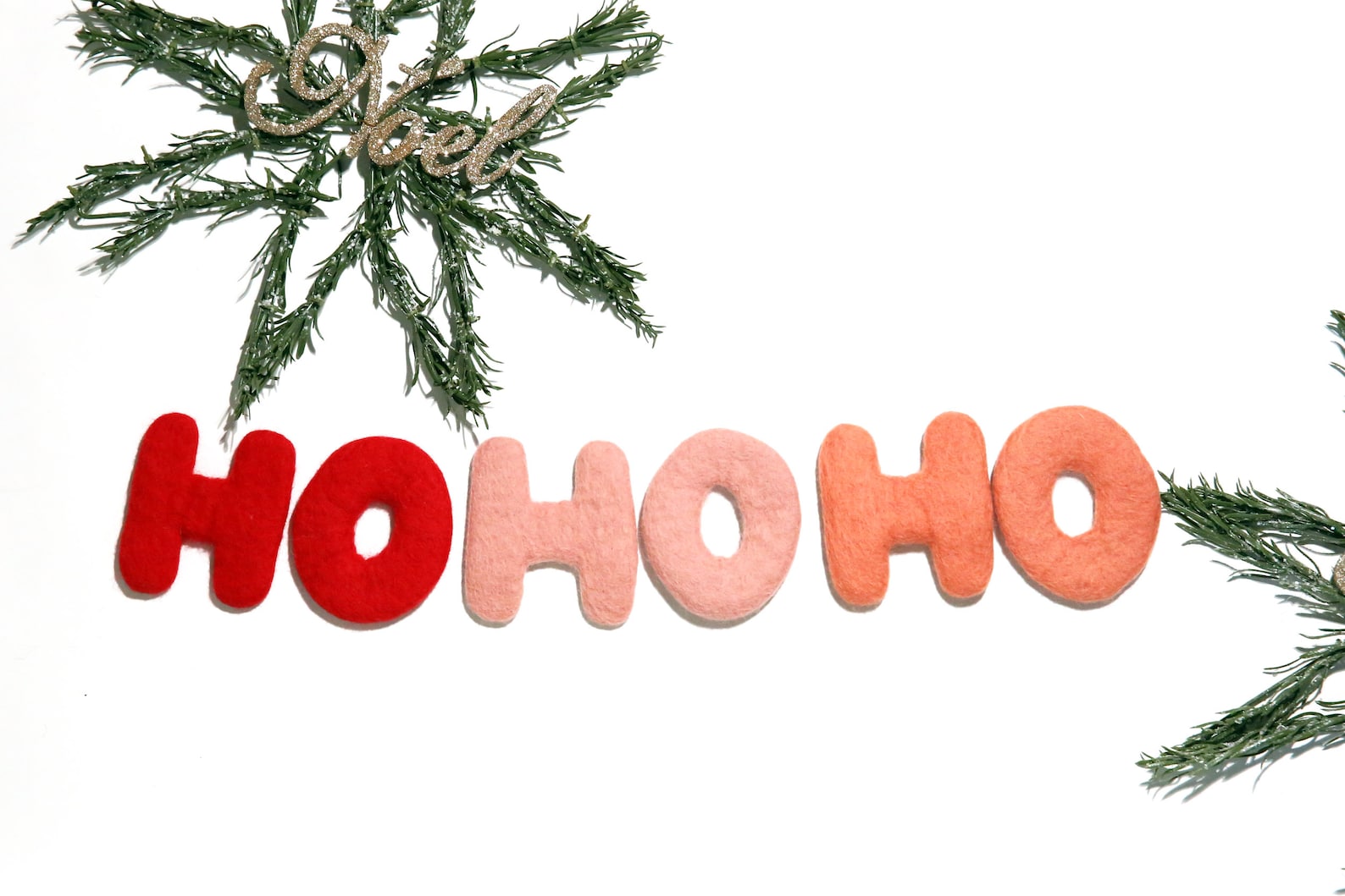 Felted Letters HO HO HO Garland Felt Letters for Garland Making - Etsy