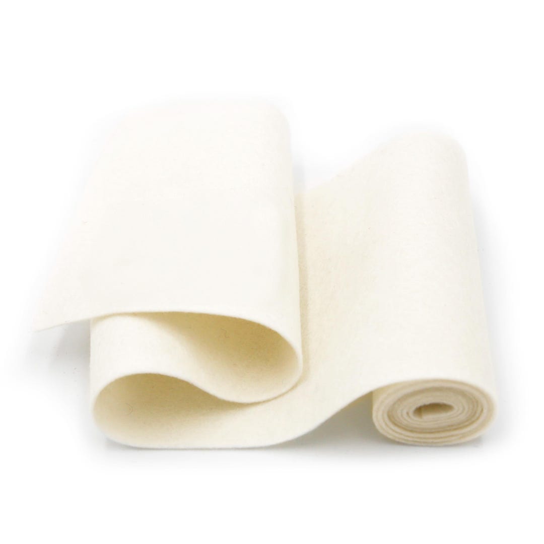 100 Percent Wool Felt Roll in Color IVORY - Wool Felt - Merino Wool ...