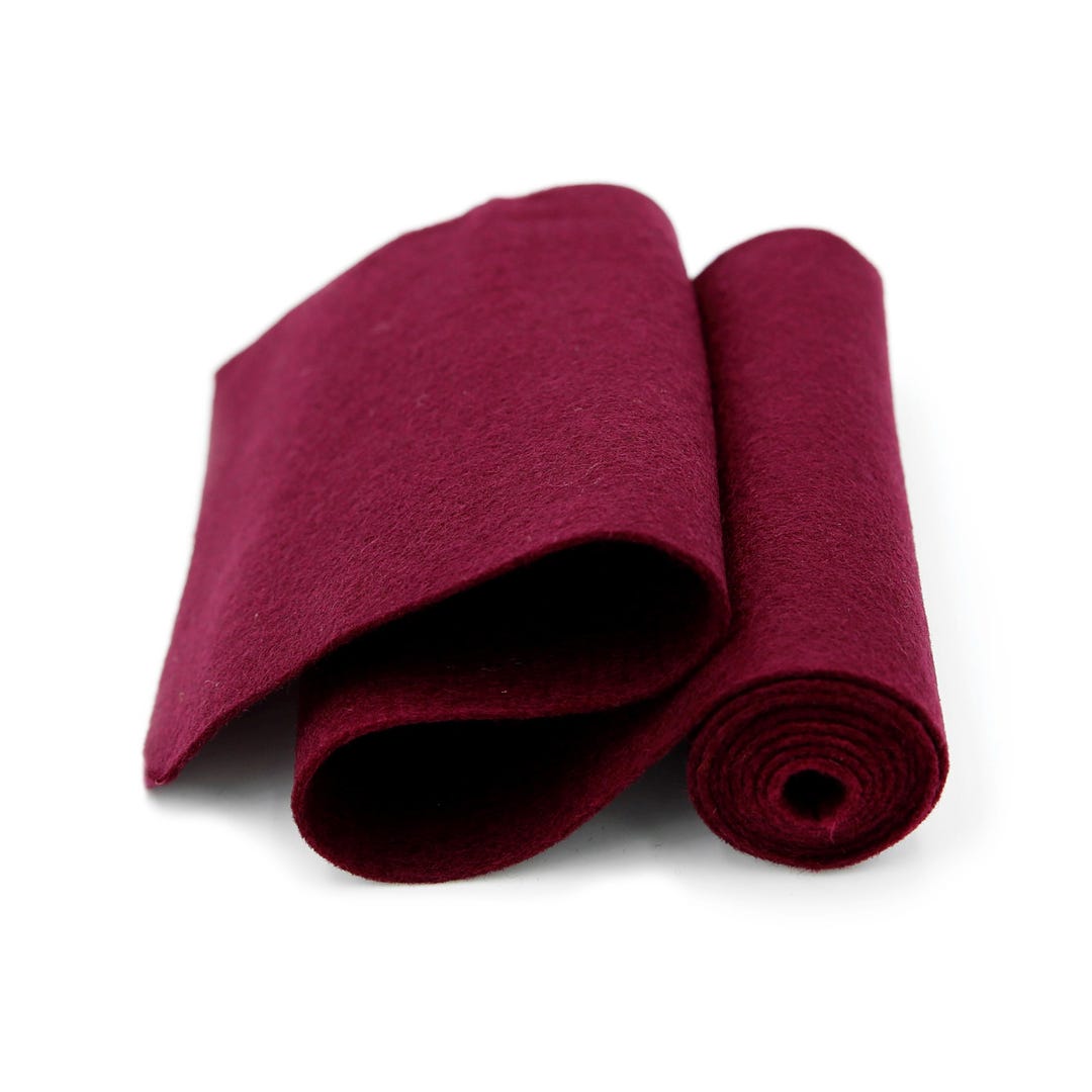 Wool Felt Roll - 100% Wool Felt in Color WINE - 100 Percent Wool - Etsy