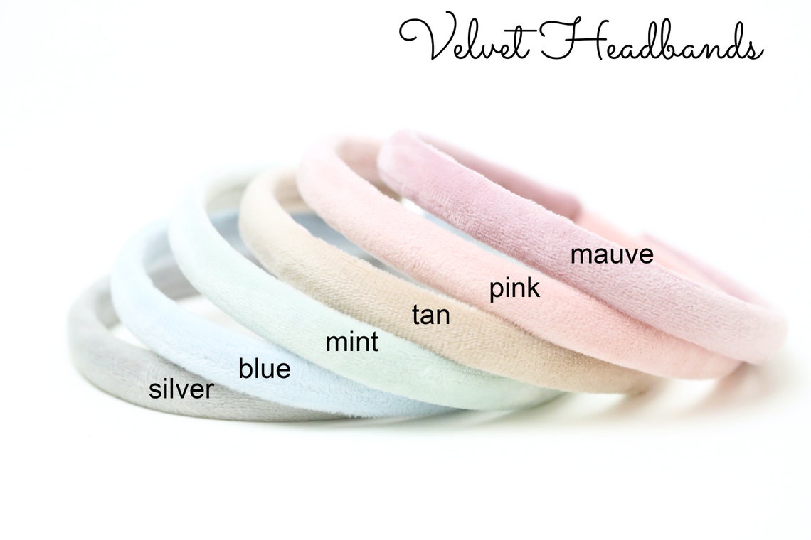 Velvet Headbands Pastel Velvet Headbands | Etsy