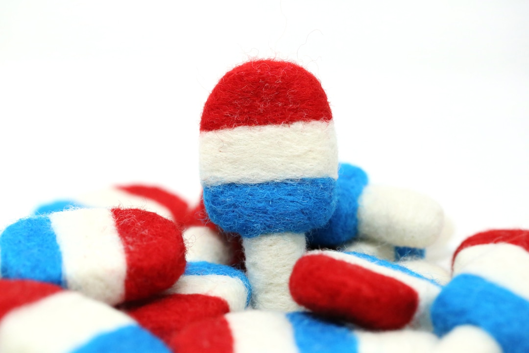 Mini Rocket Pops | Mini 4th of July Felt Popsicles | Felt Shapes | Felt ...