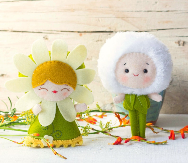 DAISY & DANDELION Doll Kit // Wool Felt Doll Kit // Noialand Doll Kit ...