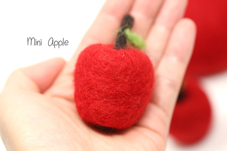 Felt Apples Whole Apples Whole Felt Apples Felt Shapes - Etsy