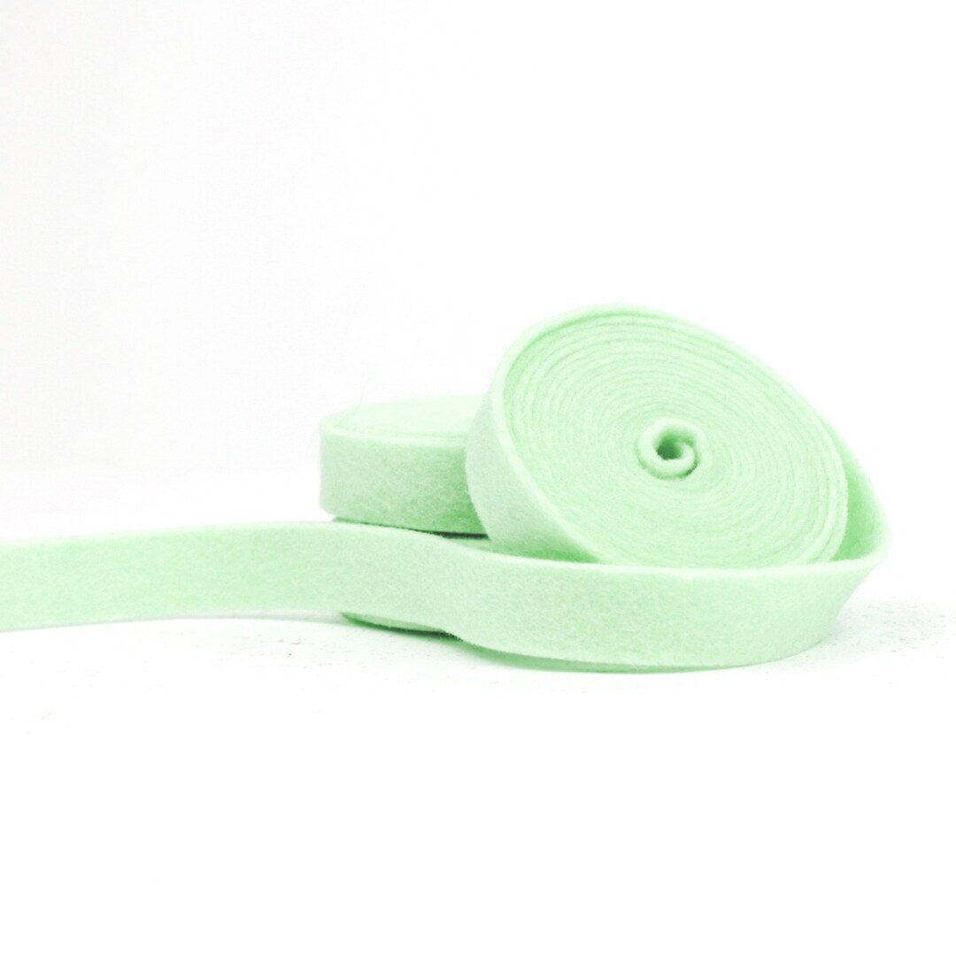 Wool Felt - 100 Percent Wool Felt Ribbon in Color FRESH MINT - 1/2 Inch ...