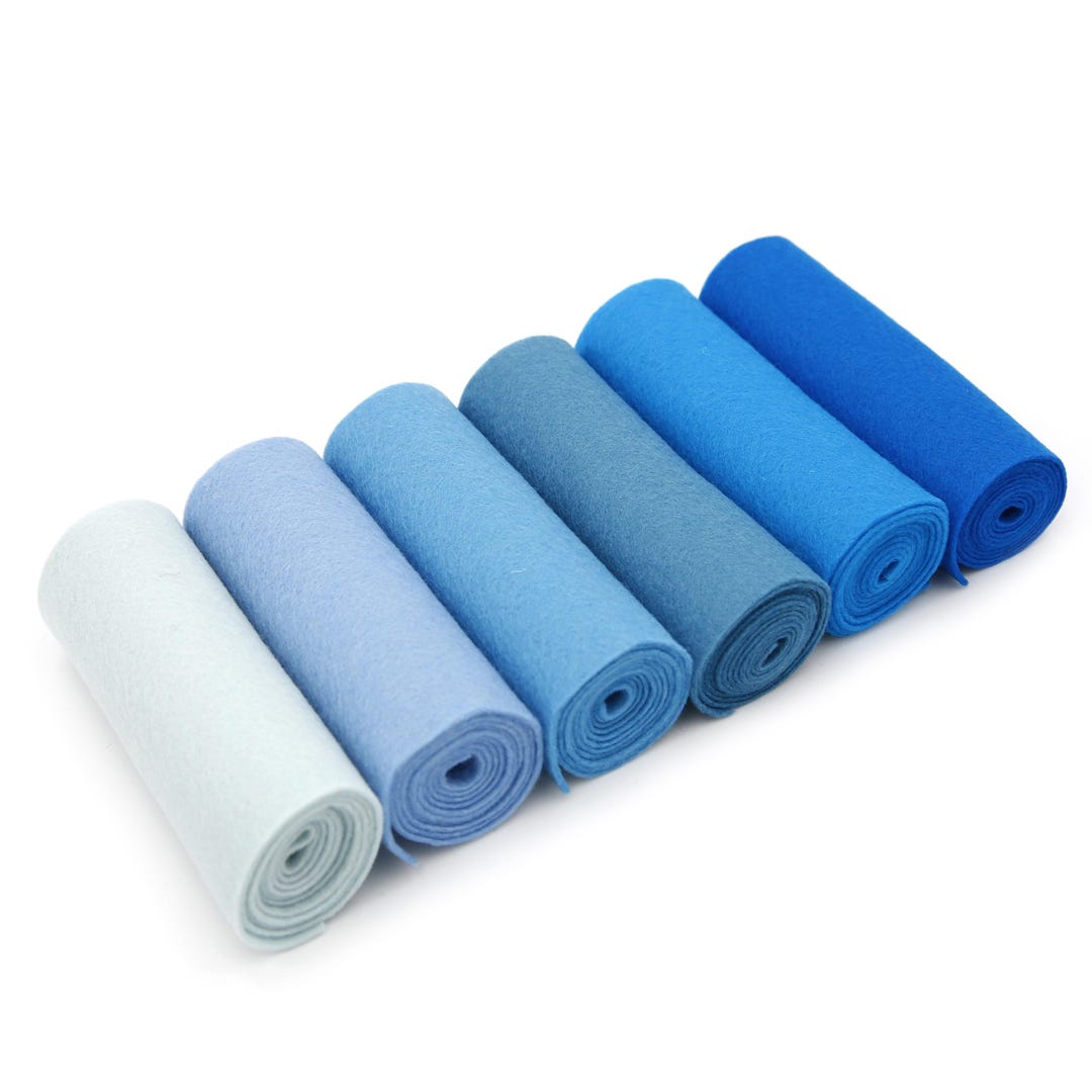 Blue Wool Felt | Blue Felt Rolls | 100 Percent Wool Felt | 5" X 36 ...
