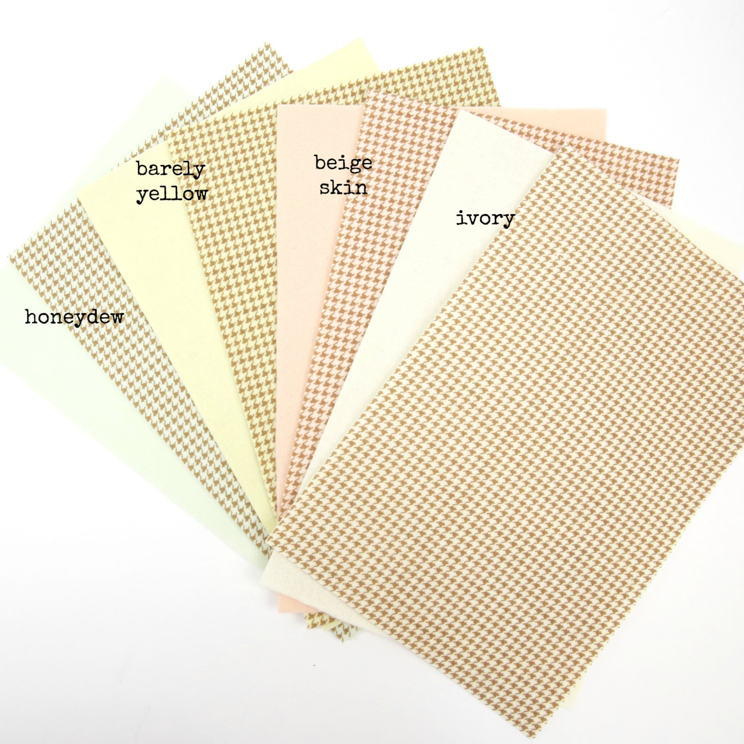 Houndstooth Wool Felt // Printed Felt // Printed Wool Felt // | Etsy