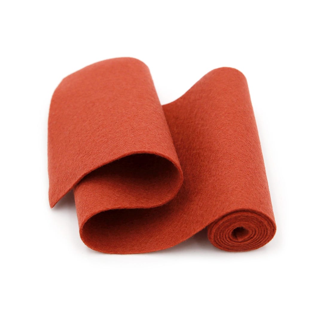 Wool Felt Roll - 100% Wool Felt in Color AUBURN - 5" X 36" Wool Felt ...