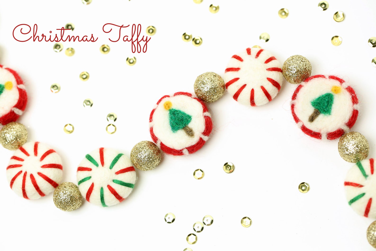 Felt Candy | Felt Christmas Taffy | Felt Christmas Tree Candy | Felt ...