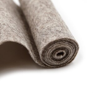 100 Percent Wool Felt Roll in Color DARK HEATHER BEIGE - Craft Felt ...