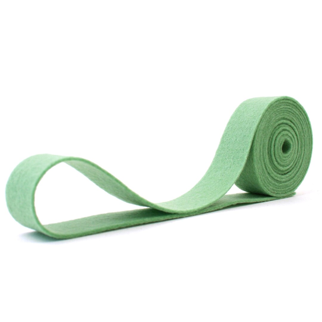 100 Percent Wool Felt Ribbon in Color MINT - 3/4" X 2 Yards - Merino ...