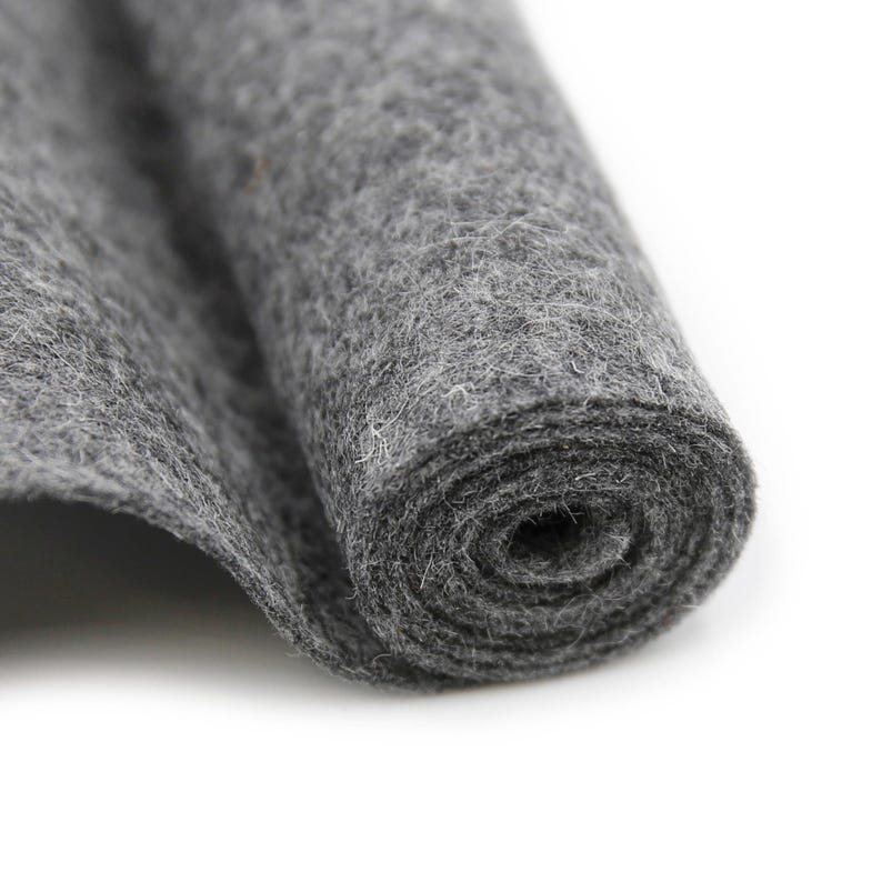 100% Wool Felt Roll in Color HEATHER CHARCOAL - 5" X 36" Wool Felt Roll ...
