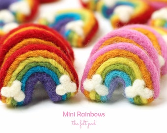 Felt Rainbows Mini Rainbows Mini Felt Rainbows Pastel - Etsy