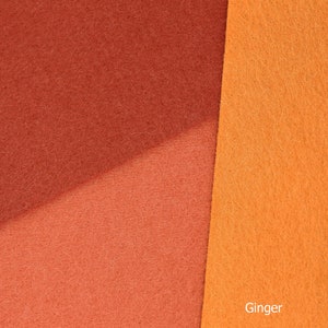 100% Wool Felt Sheet in Color GINGER - 18" X 18" Wool Felt Sheet ...