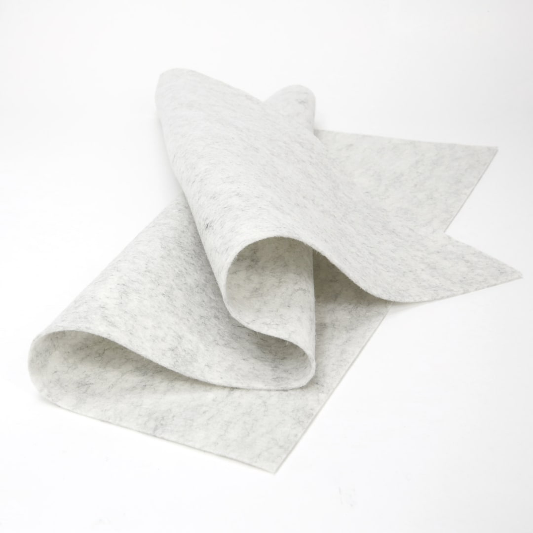 Wool Felt Sheet - 100% Wool Felt in Color HEATHER WHITE - 18" X 18 ...