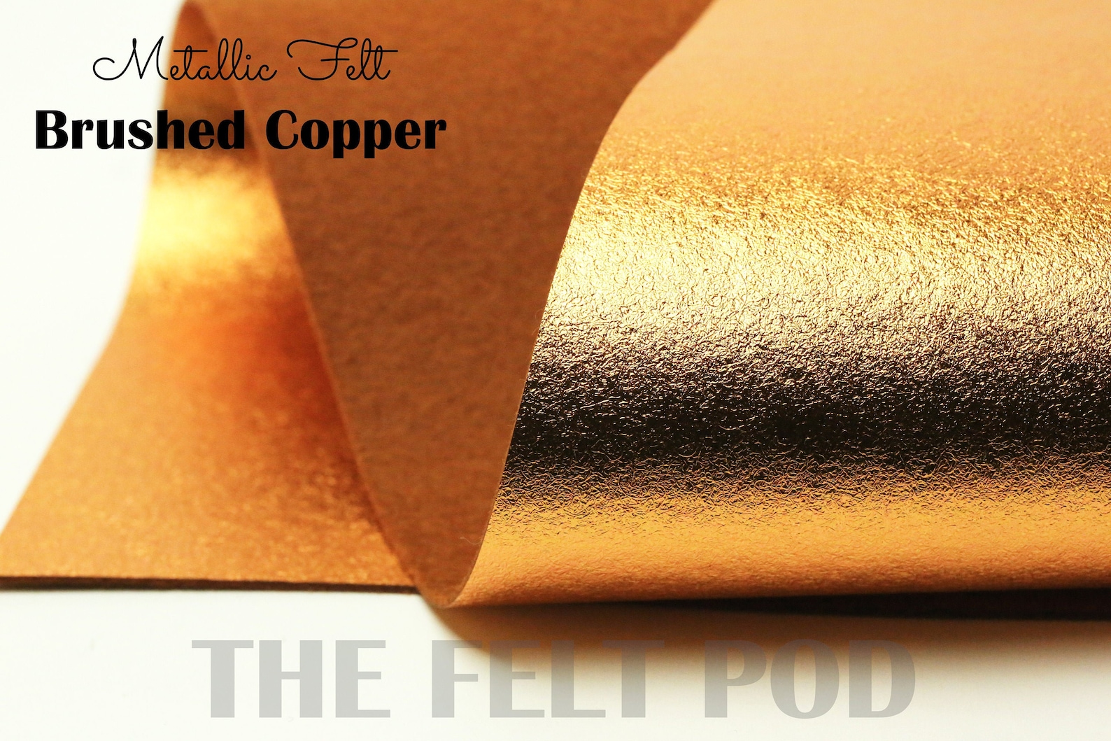 Metallic Felt BRUSHED COPPER Metallic Felt Wool Felt | Etsy