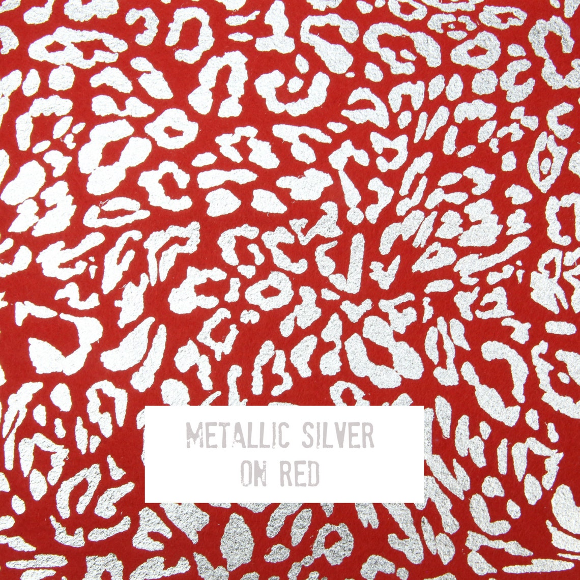 Printed Felt // Metallic Printed Wool Felt // LEOPARD Printed | Etsy