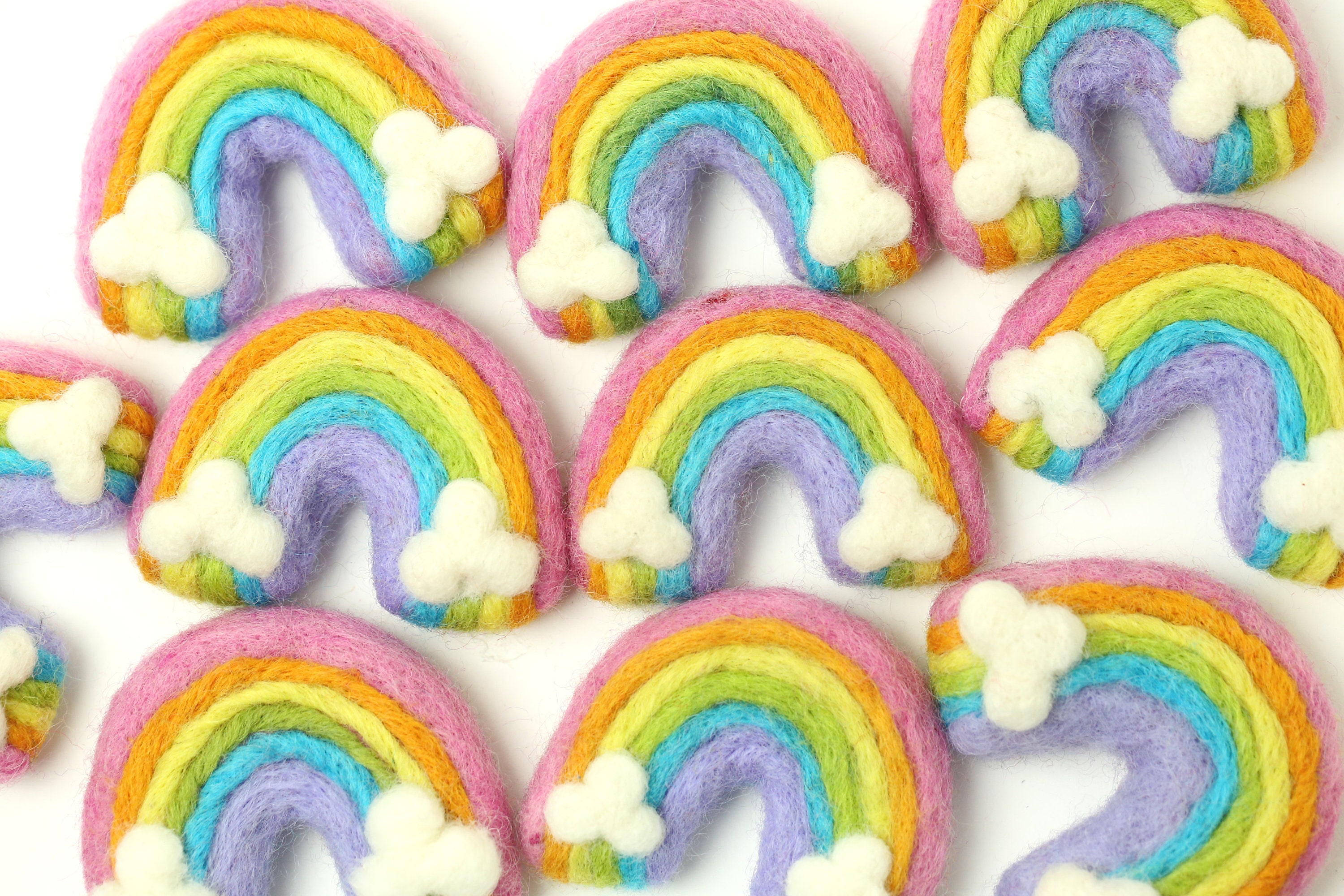Large Felt Rainbows Pastel Felt Rainbows | Etsy