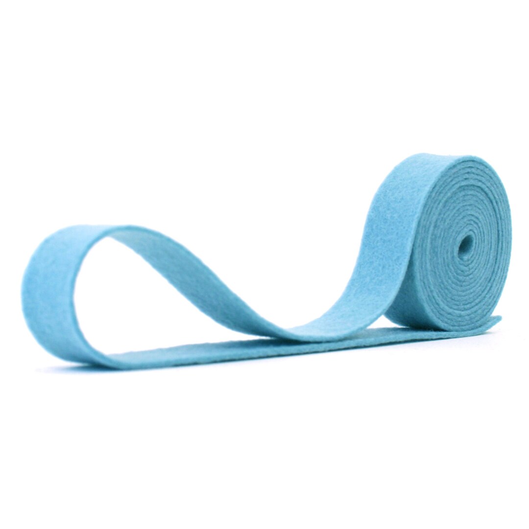 Wool Felt - 100 Percent Wool Felt Ribbon in Color SKY BLUE - 3/4 Inch X ...