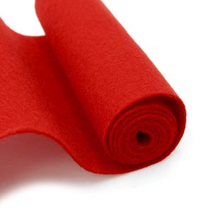 Wool Felt Roll - Wool Felt Color RED - 5" X 36" Wool Felt - Red Wool ...