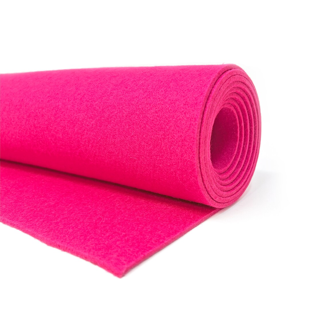 3mm Wool Felt SHOCKING PINK// Thick Wool Felt // Designer Wool Felt ...