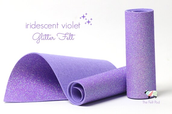 Glitter Felt IRIDESCENT VIOLET Glitter Felt Wool Felt | Etsy