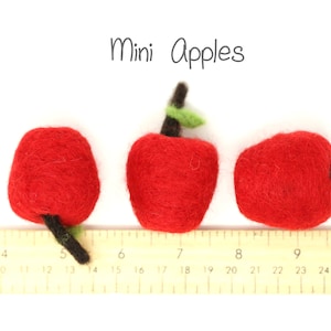 Felt Apples | Whole Apples | Whole Felt Apples | Felt Shapes - 2 Sizes ...