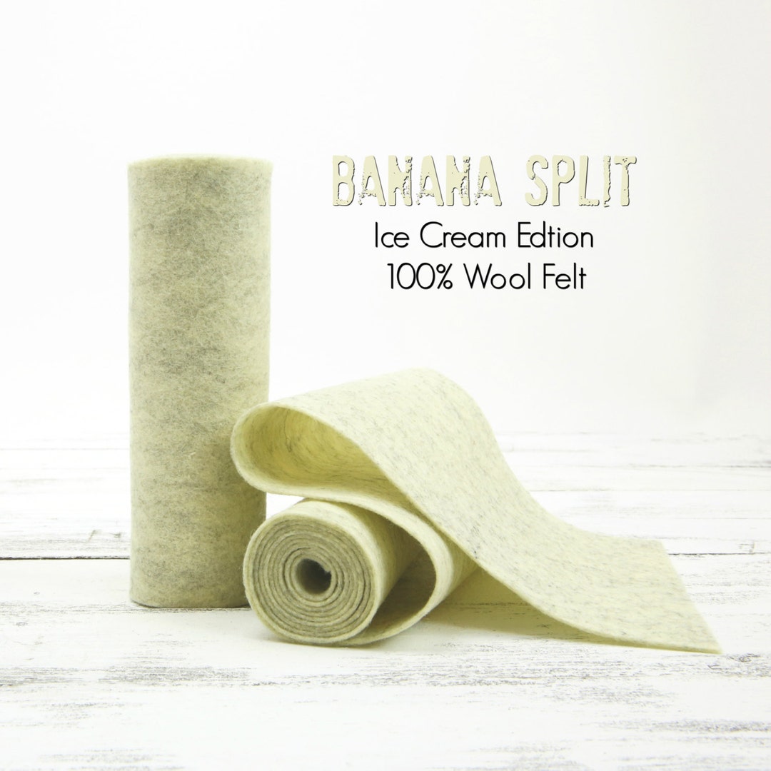 100 Percent Wool Felt Roll Wool Felt Color BANANA SPLIT 5 X 36 Wool ...