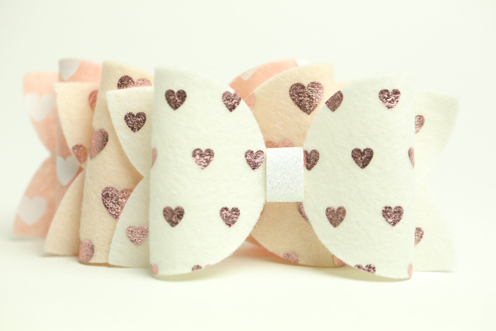 Tiny Hearts Hearts Printed Wool Felt Rainbow Hearts | Etsy