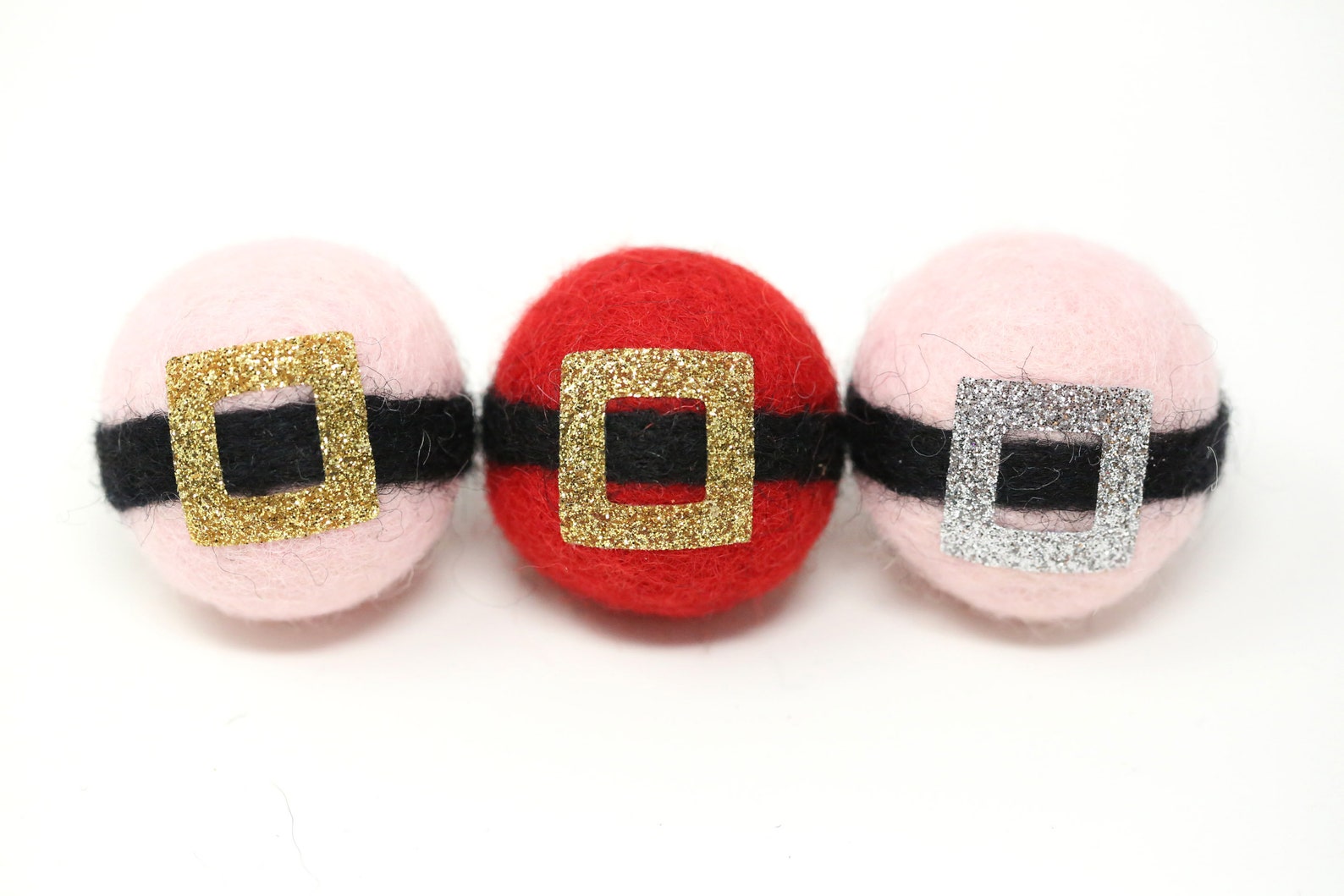 Santa Belt Ball || Felted Santa's Belt || Felt Sant Belt | Christmas ...