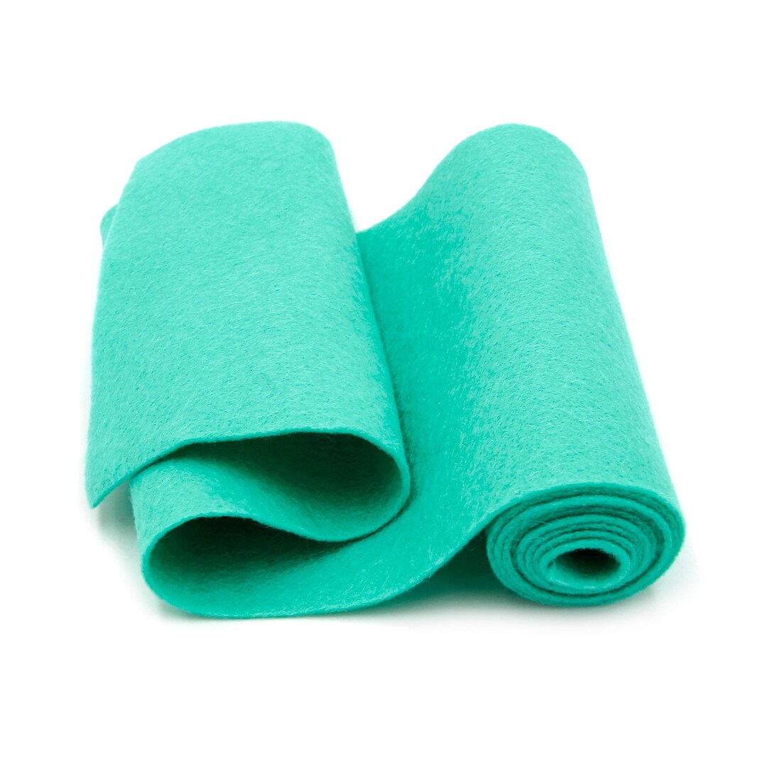 100 Percent Wool Felt Roll - Wool Felt Color AQUAMARINE - 5" X 36" Wool ...