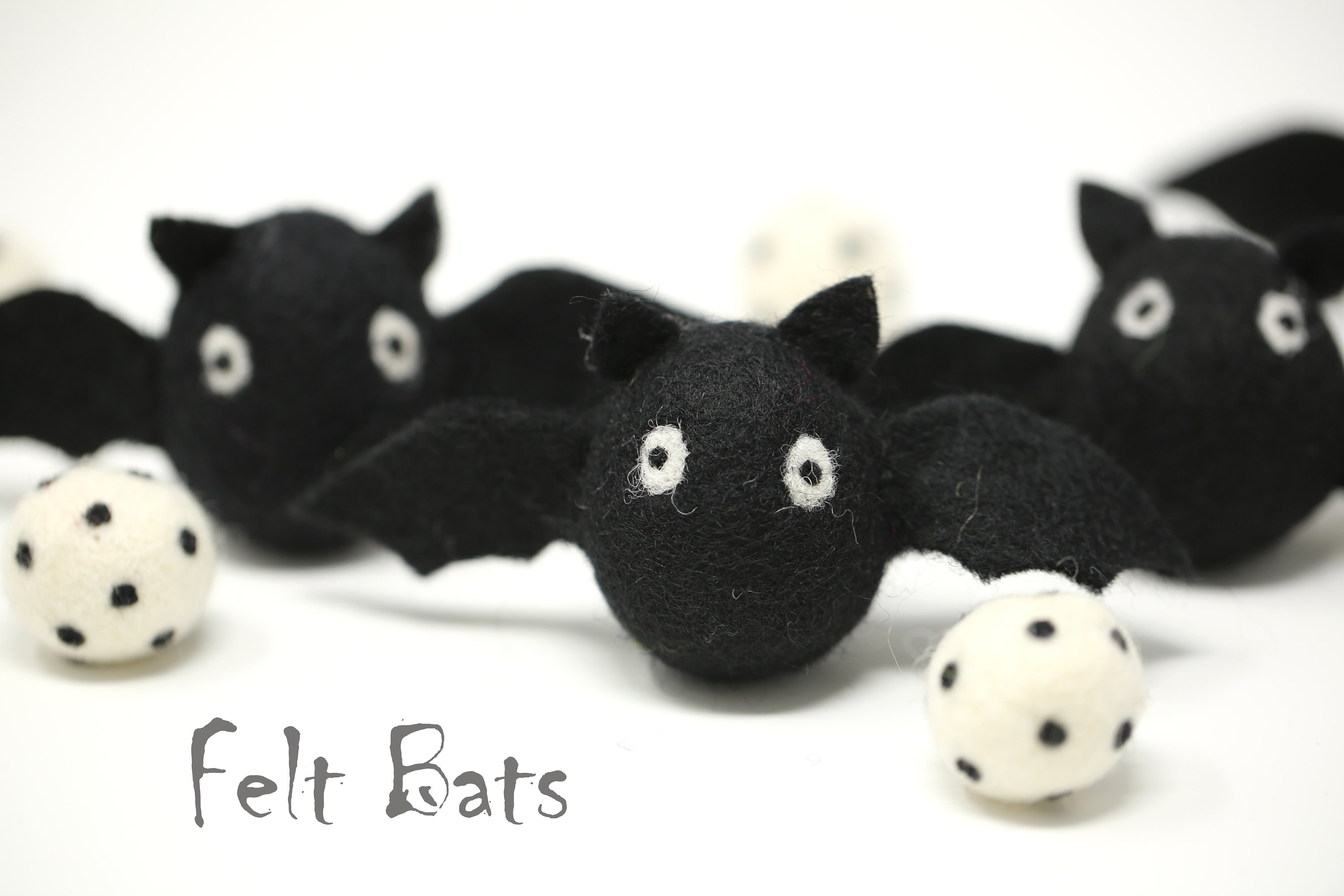 Felt Bats Halloween Bats Halloween Felted Bats | Etsy